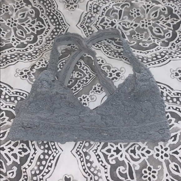 Tops | Gray Lace Bralette | Poshmark